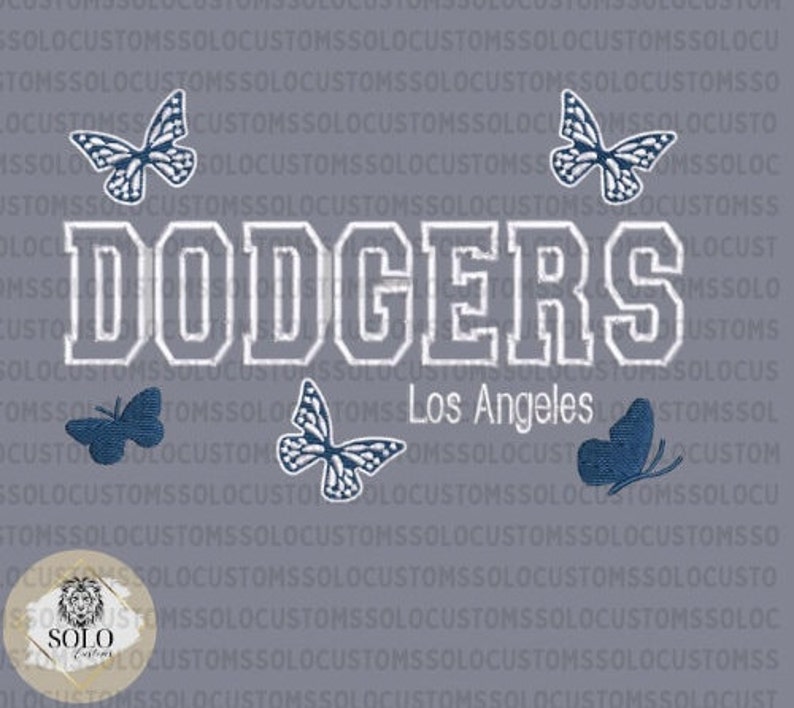 5x7 Hoop Size | Digital Embroidery File | LA Dodgers PES Embroidery ...