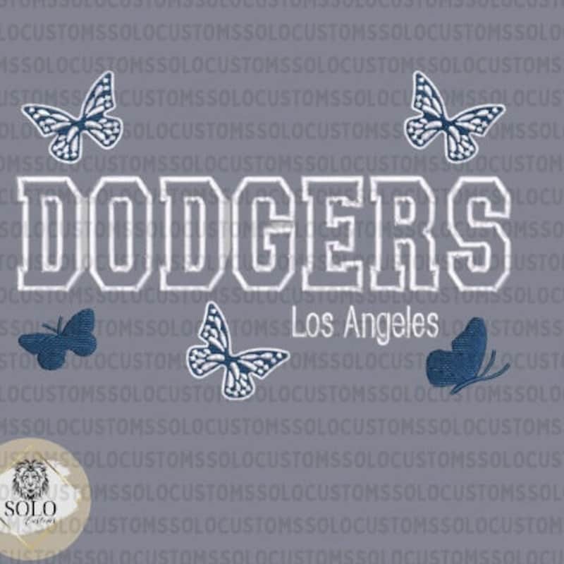 Dodgers La Embroidery File - Etsy