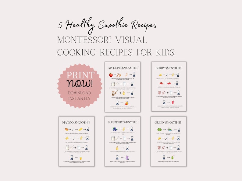 Visual Cooking for Kids | Montessori Practical Education | Healthy ...