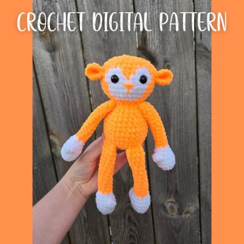 Milly the Monkey Crochet Pattern | NO SEW | DIGITAL Pattern | Amigurumi ...