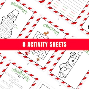 CHRISTMAS ACTIVITY PACK Printable Christmas Activity Sheets Children ...