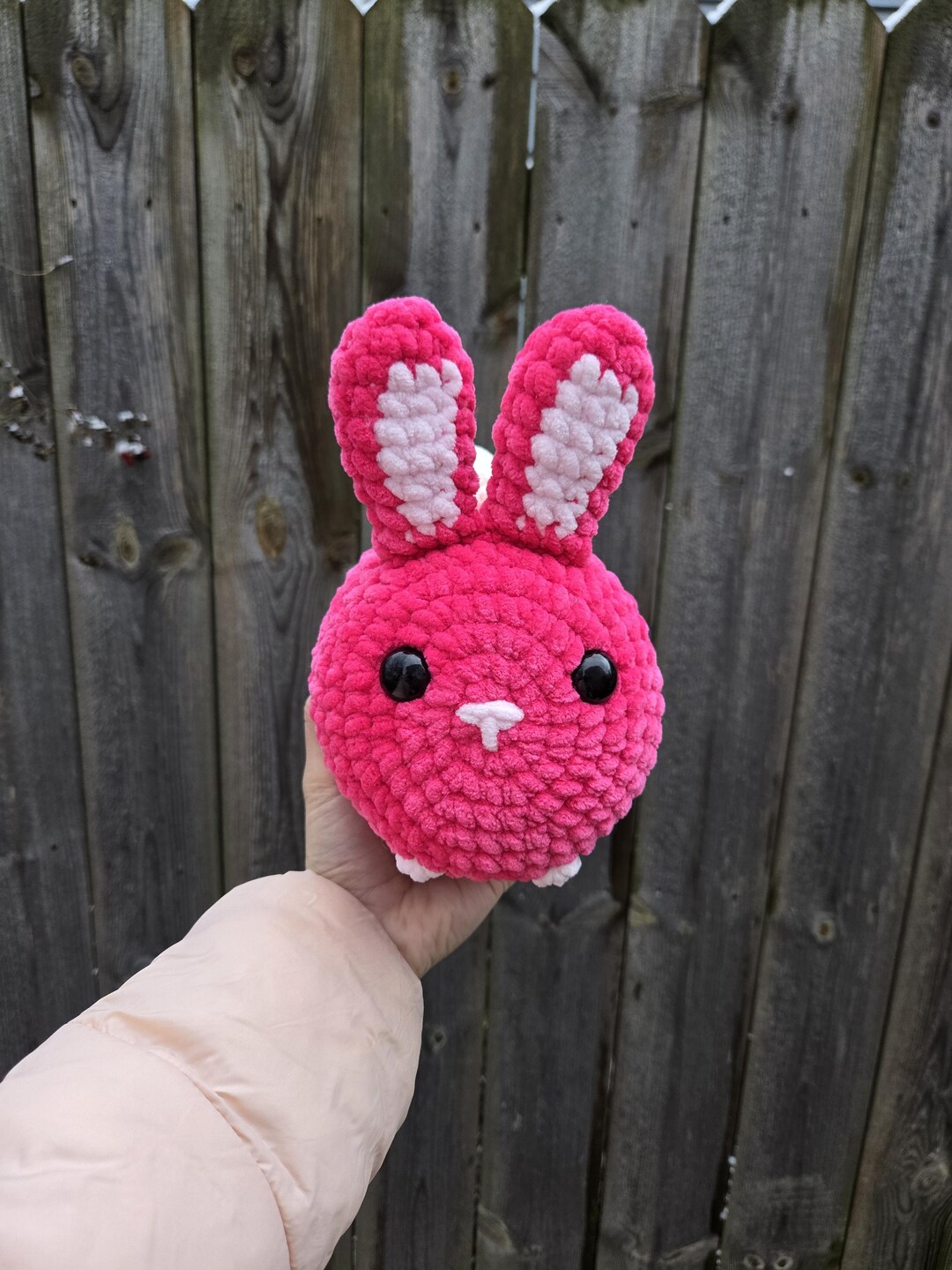 CROCHET BUNNY PLUSHIE | Crochet Pink Bunny Loaf | Amigurumi - Etsy