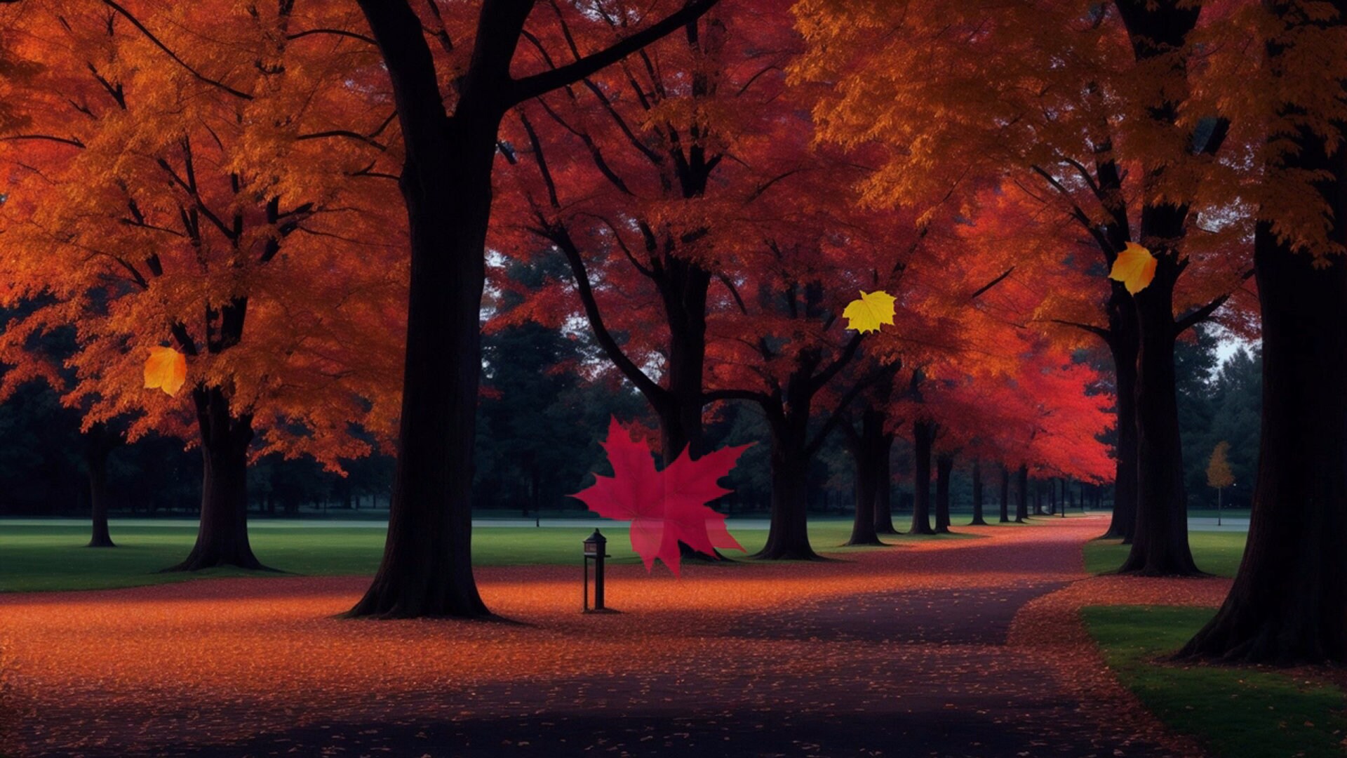 Animated Background for Zoom: Autumn in the Park - Etsy