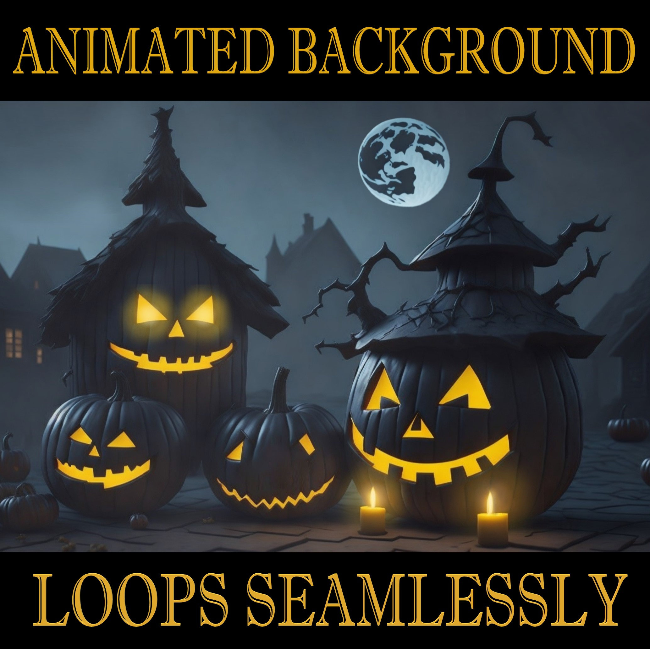 Animated Virtual Background: Halloween Theme - Etsy