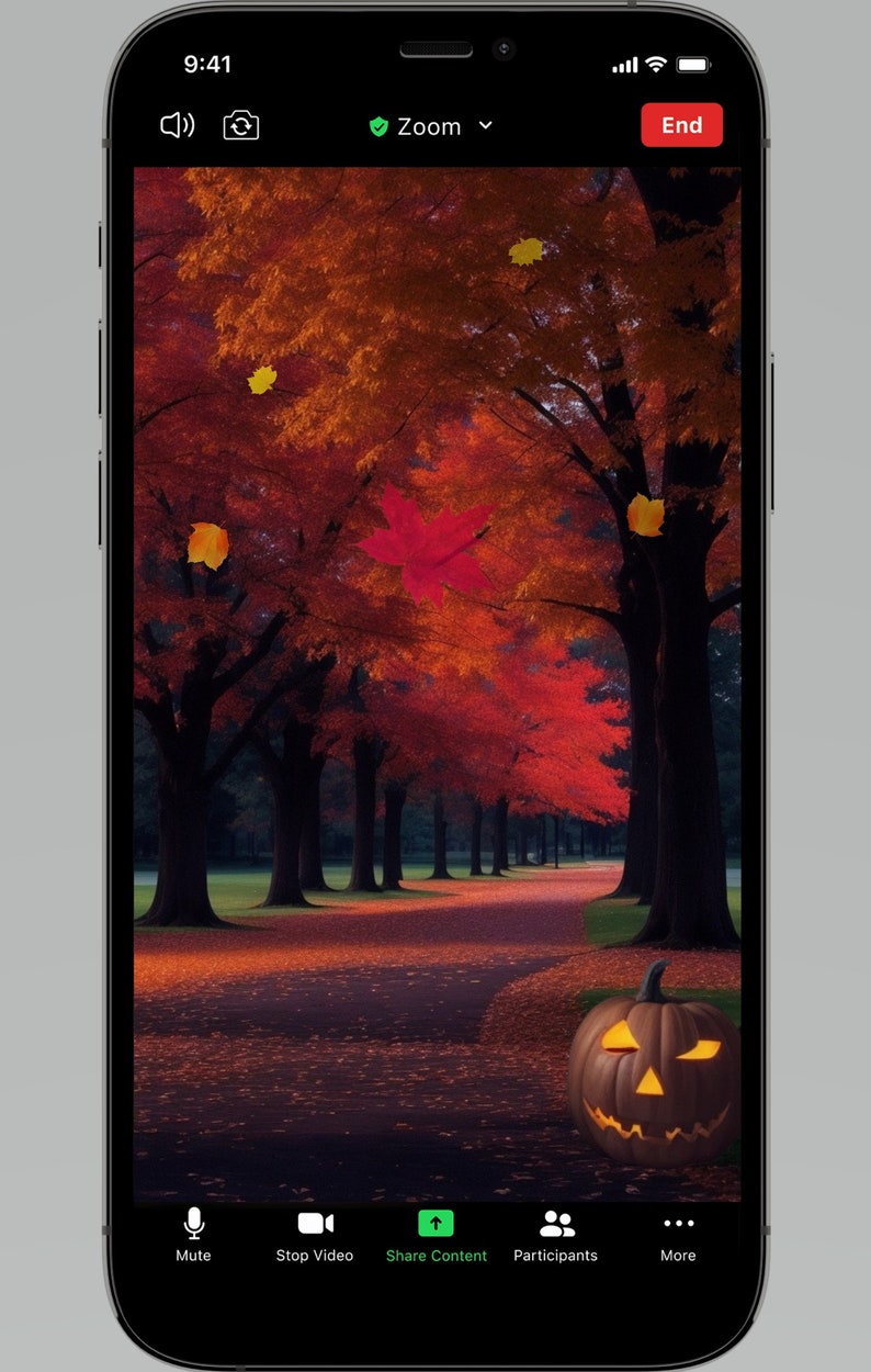 Animated Background for Zoom: Autumn in the Park - Etsy
