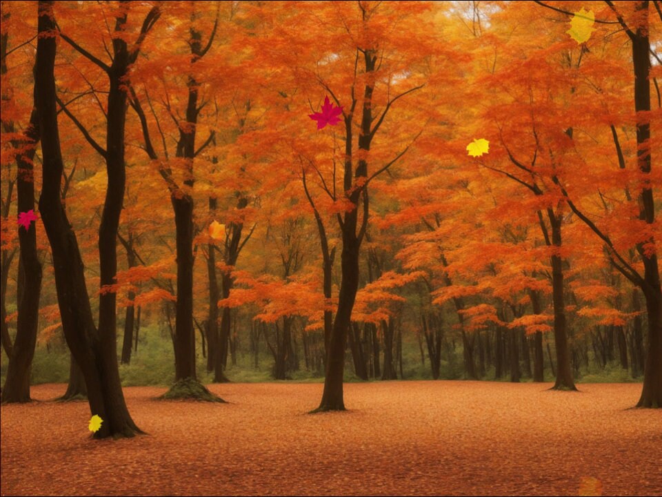 Animated Virtual Background: Autumn Forest - Etsy