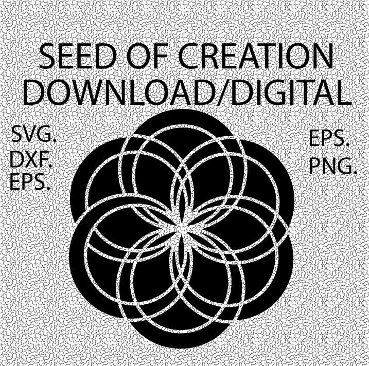 Digital Download Seed of Creation Fractal Art DXF, SVG.PNG Tattoo ...