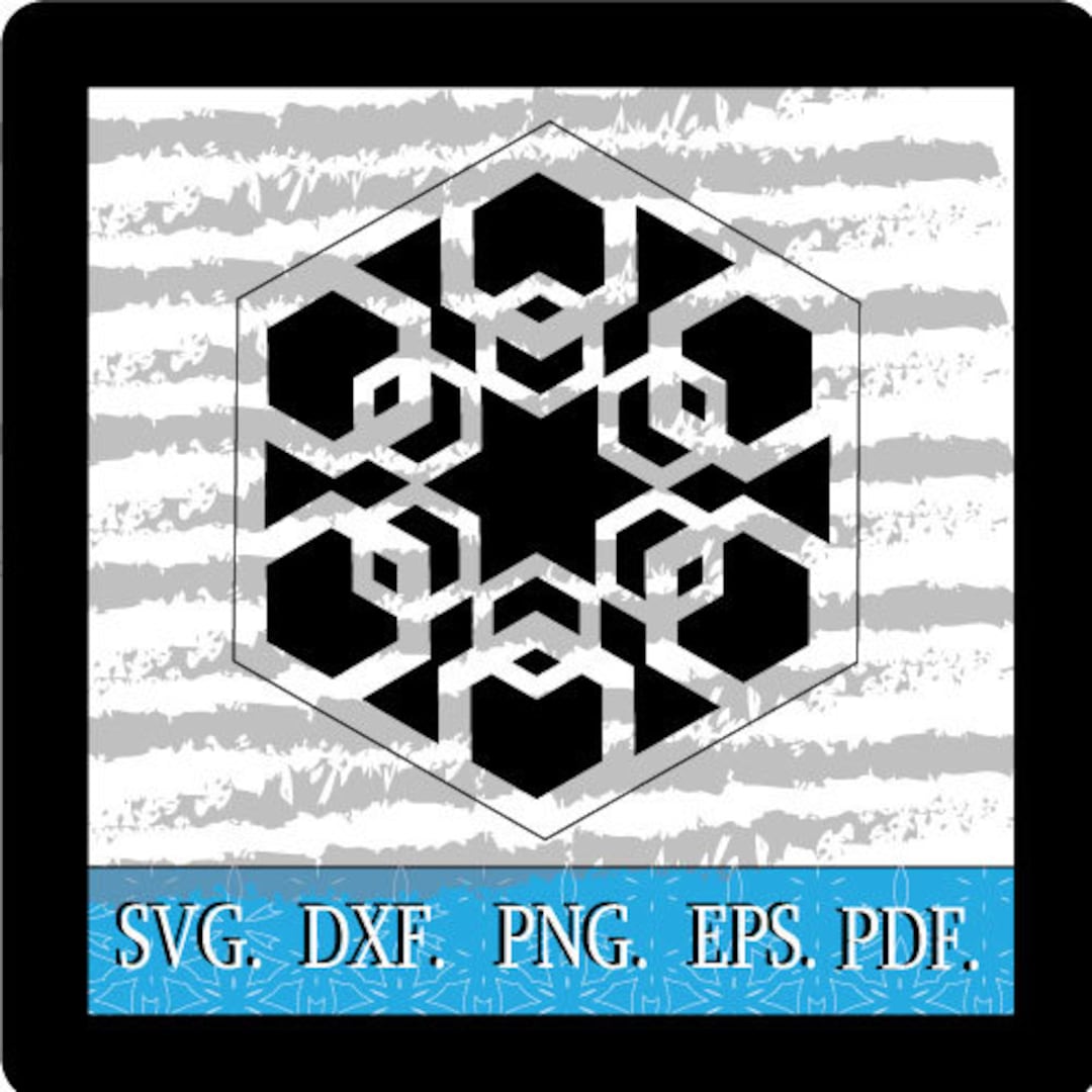 Hexagonal Vortex Star Geometry Pattern Digital Download SVG, DXF, PNG ...