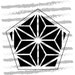 Asanoha Pattern Inside Pentagon Shape Cut File, SVG, DXF, PNG ...
