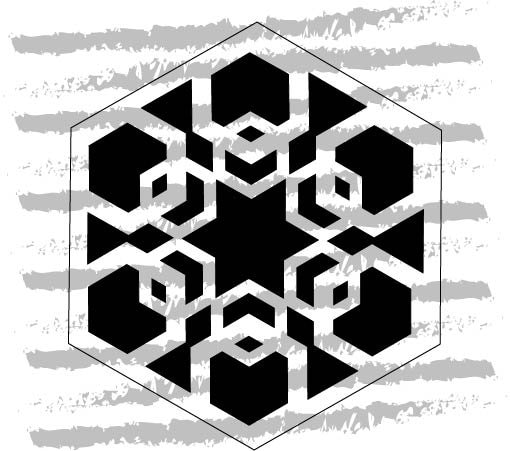 Hexagonal Vortex Star Geometry Pattern Digital Download SVG, DXF, PNG ...