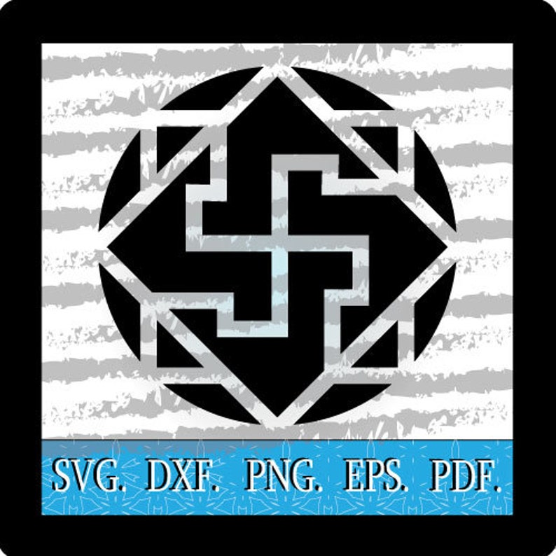 Ancient Swastic Like Pattern Geometry SVG, DXF, PNG, Downloads Digital ...
