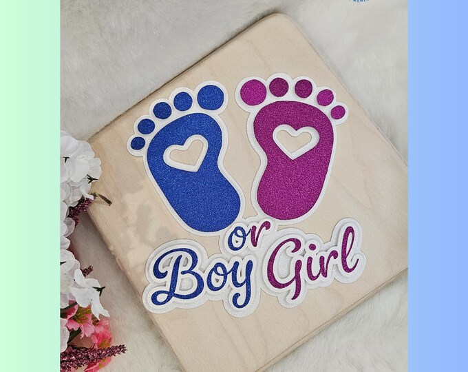 Baby Shower Cake Toppers Boy or Girl Cake Topper Gender Reveal Cake ...
