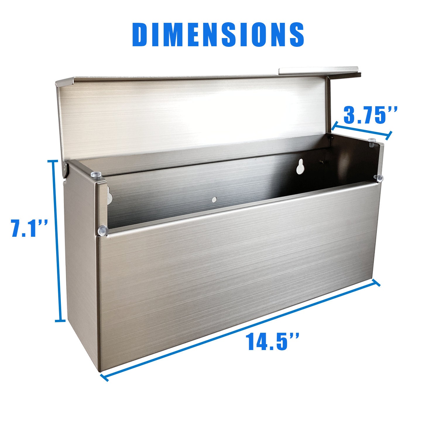 D4 - Modern Brushed Stainless Steel Mailbox: Rustproof Wall Mounted ...