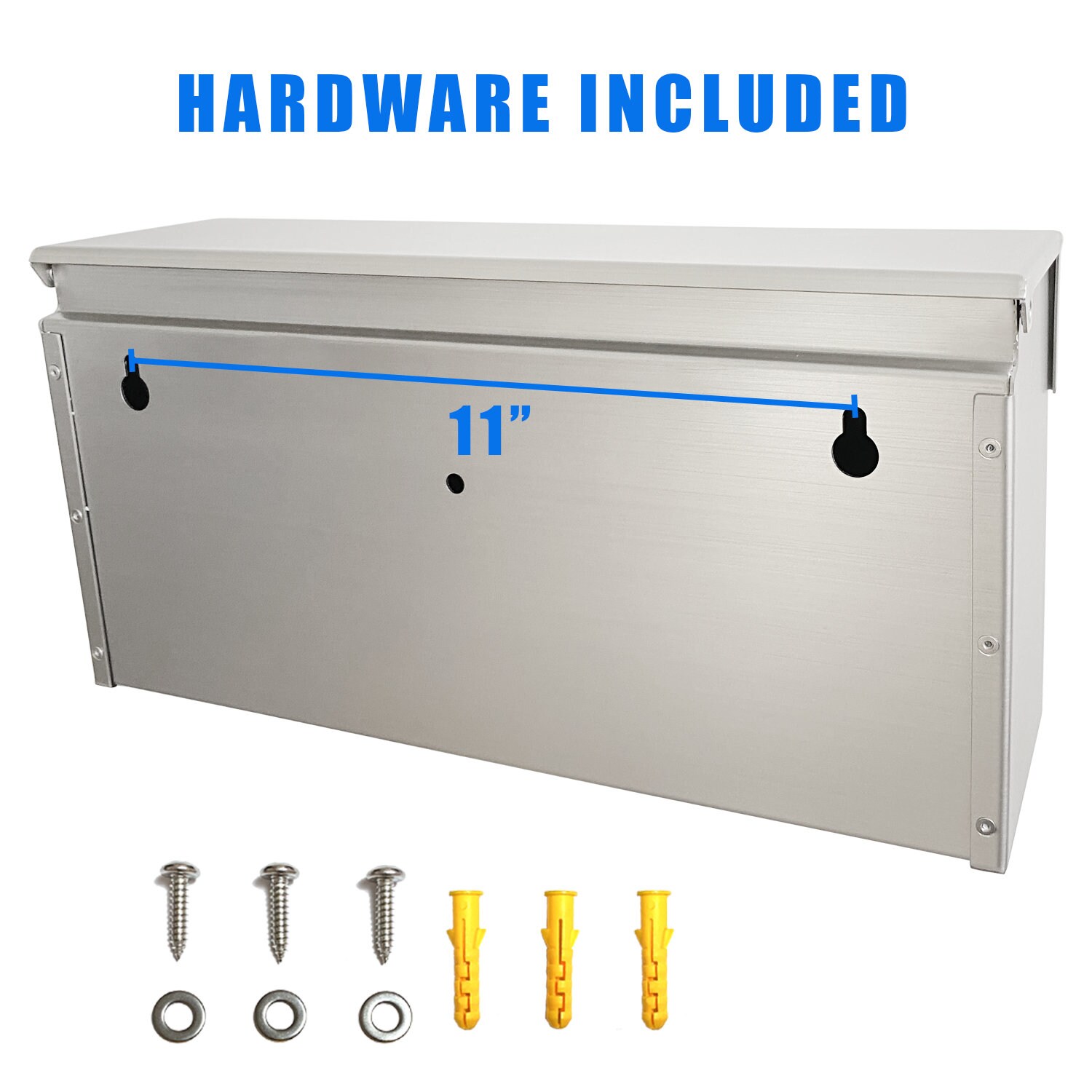 Modern Design Brushed Stainless Steel Mailbox for Walls, Heavy Duty ...