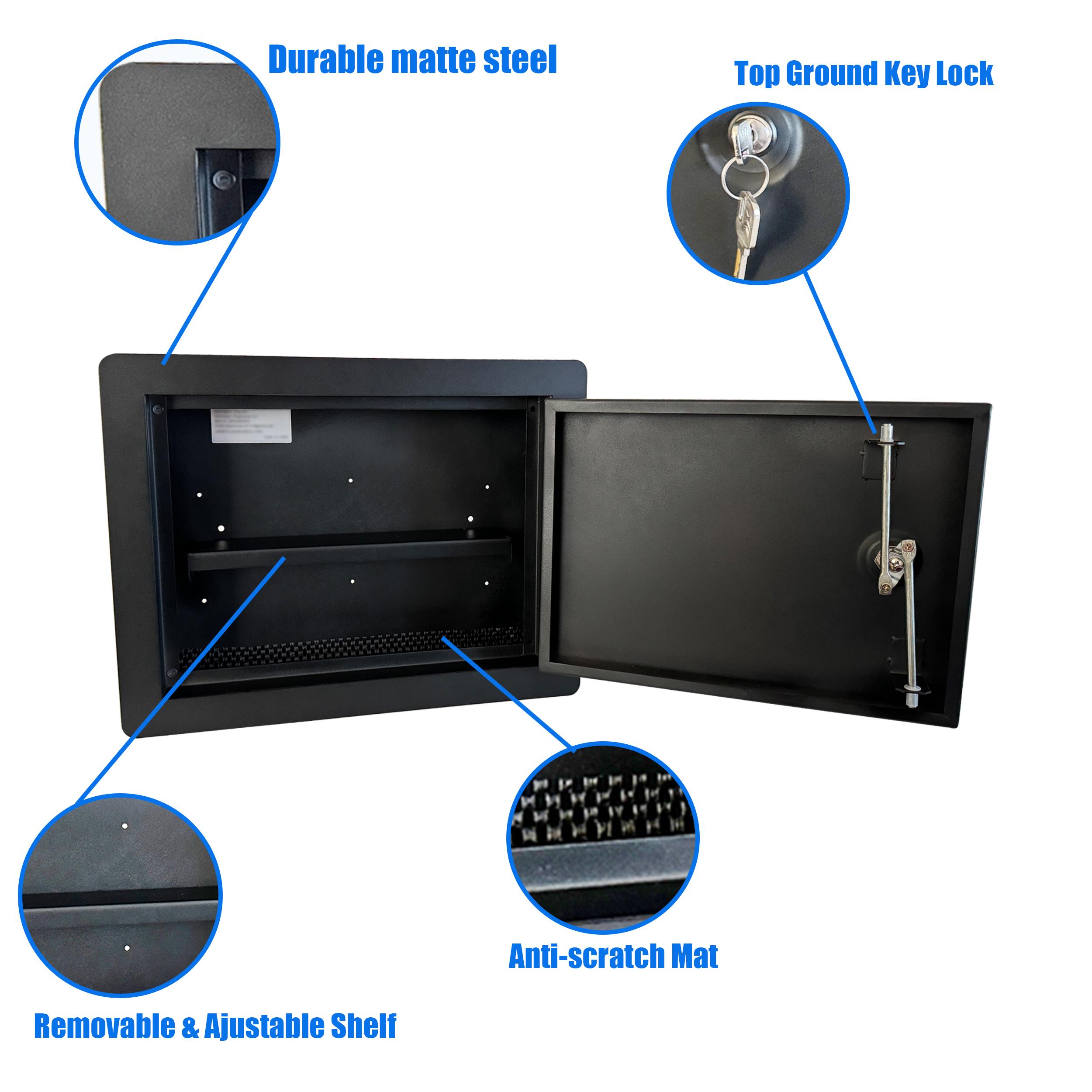 In-wall Safe With Key Lock – Steel Lockable Hidden Wall Compartment for ...