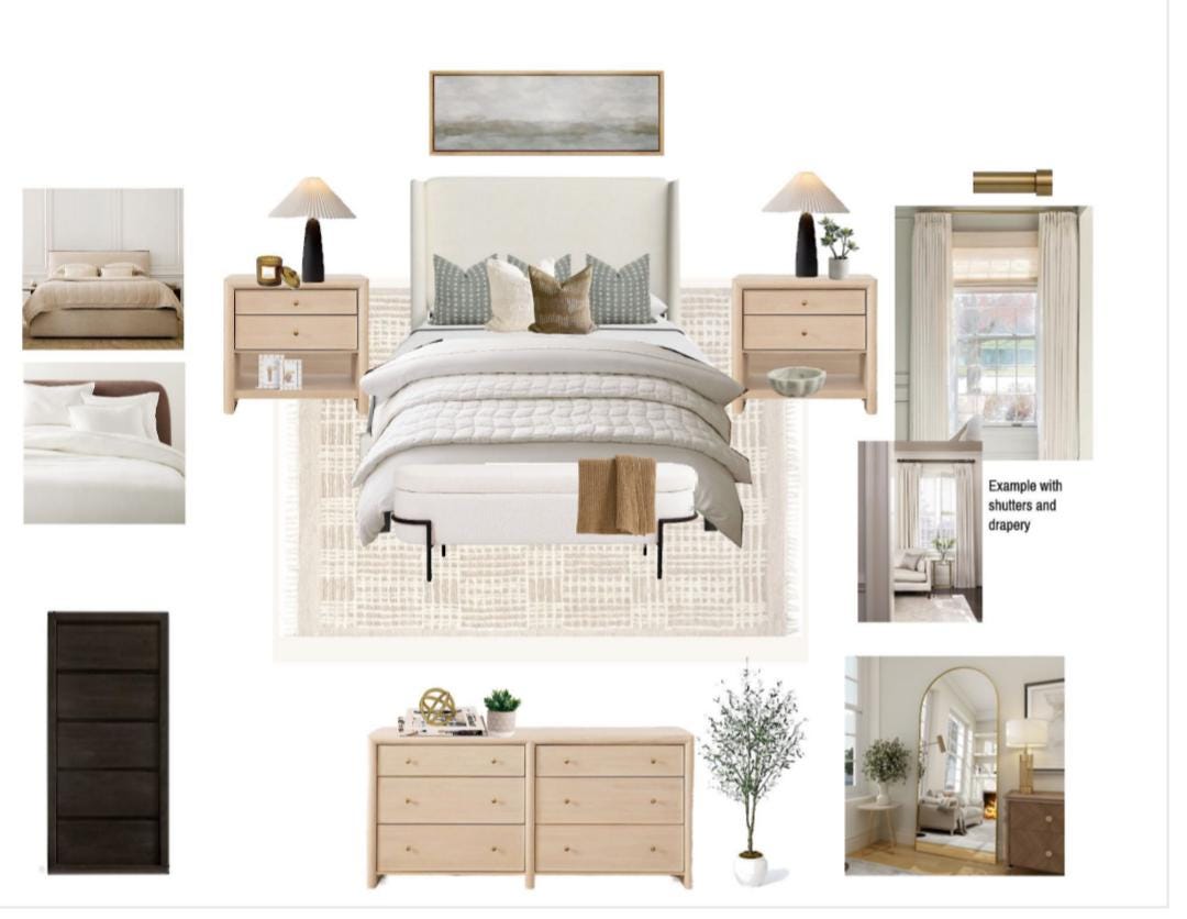 CUSTOM Bedroom E-designs, Mood Board, Interior Design Service, Vacation ...