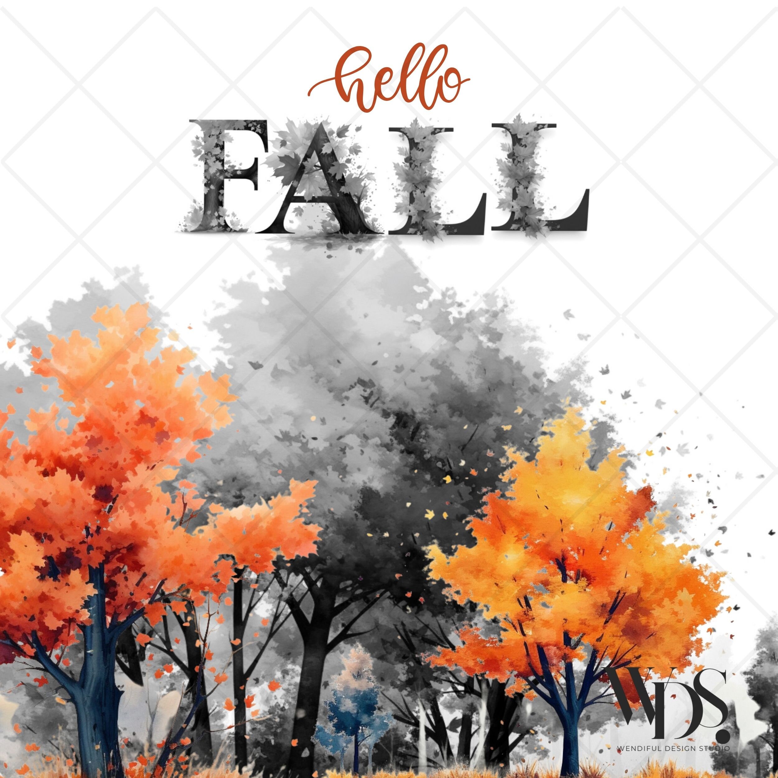 26 Fall Letter Stamps for Procreate + 26 Colored PNG Images | Autumn ...