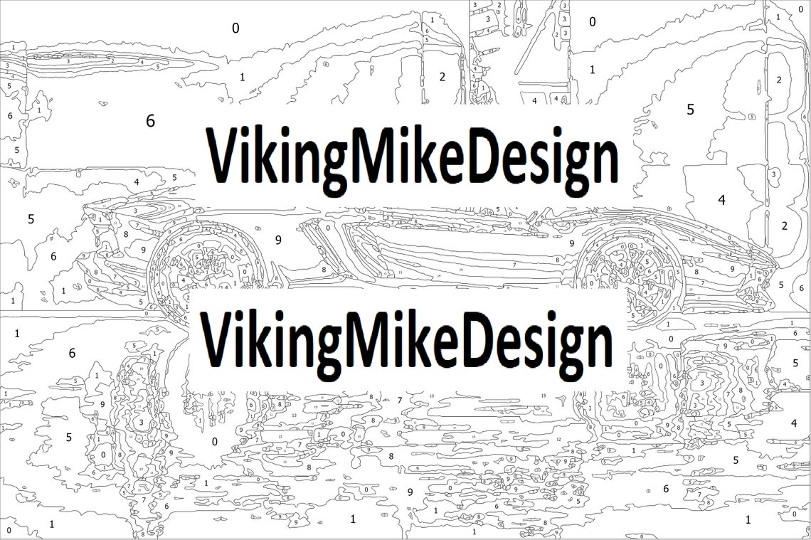 Color by Numbers Lamborghini Aventador - Etsy