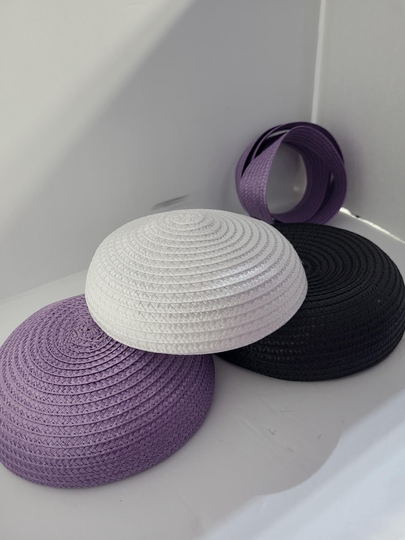 PP Straw Braided Hat Base With Trim Strip - Etsy