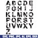 Skiing Font Alphabet SVG, Ski Svg Png, Skiing Svg Png, Ski Font ...
