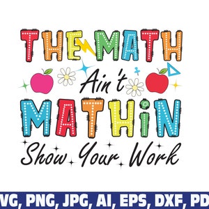 Math Teacher Png SVG, Coquette Bow, Retro Vintage, Dalmatian Dots ...