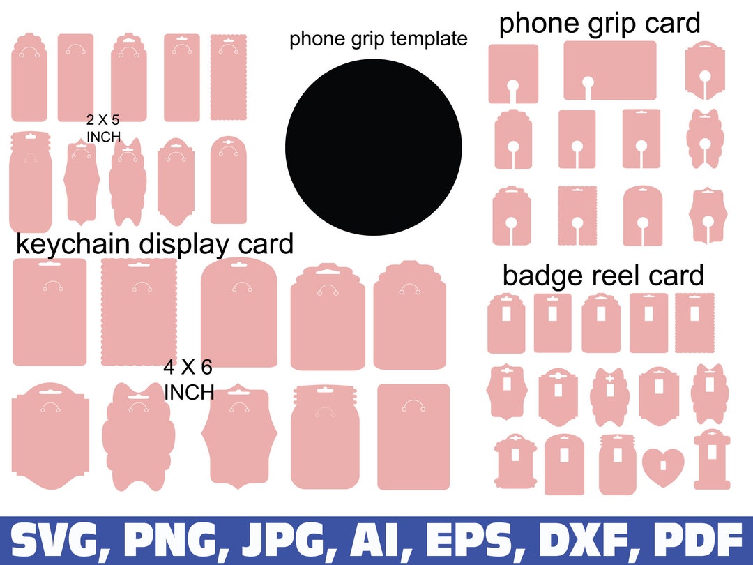 Packaging Svg Bundle, Keyring Display Card Svg, Keychain Packaging ...