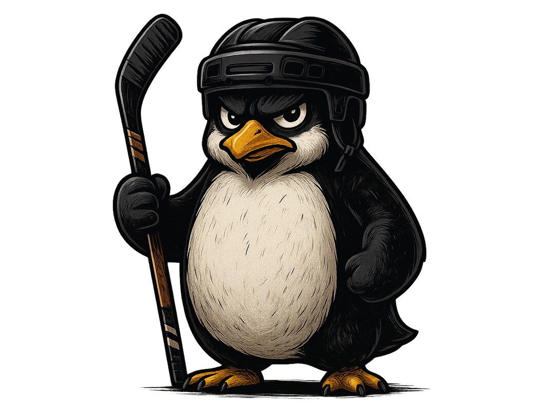 Ice Hockey Penguin Player PNG, Cute Animal Clipart, Kids Sport Design ...