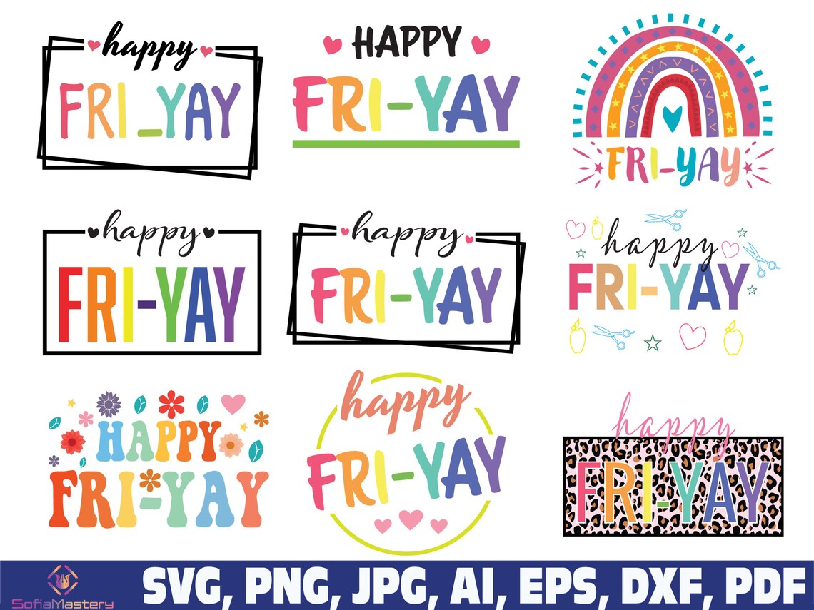Fri-yay Svg Png, Fri-yay Back to School Png Bundle, Retro Vintage, Race ...