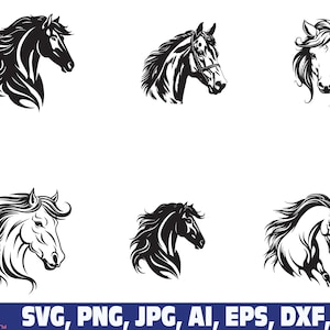 Tête de cheval svg png, cheval fille svg png, visage de cheval svg png ...