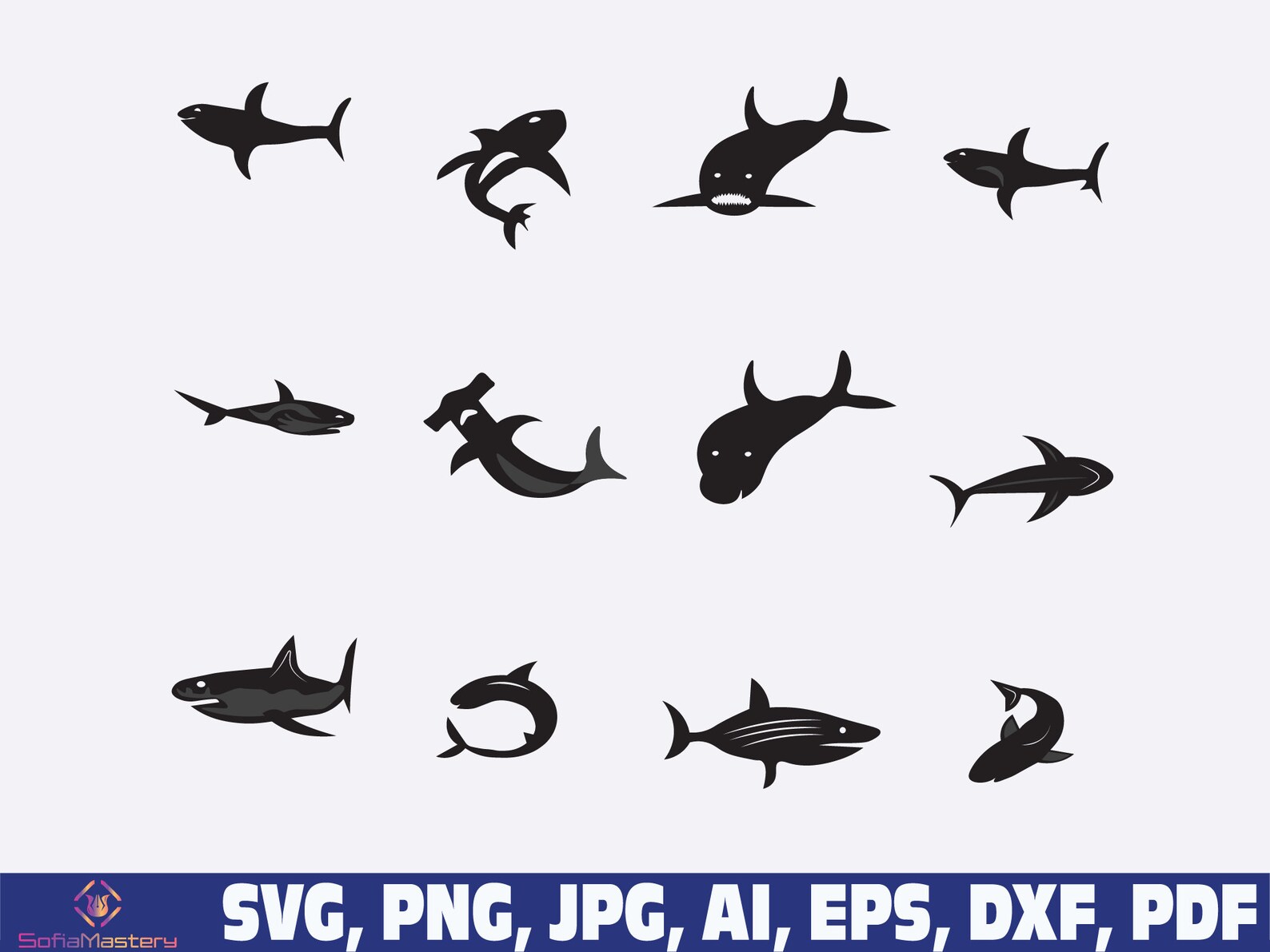 Sharks Svg, Shark Alphabet Letters Font Svg Png, Shark Bundle Svg ...
