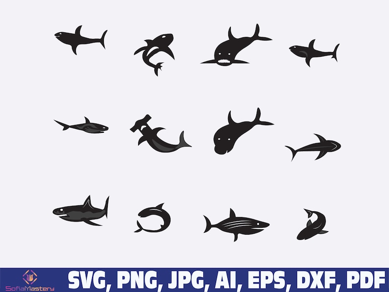 Sharks Svg, Shark Alphabet Letters Font Svg Png, Shark Bundle Svg ...