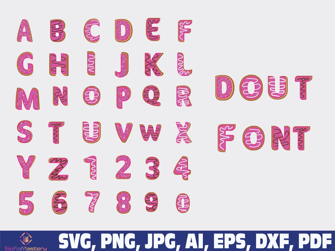 Donut Letters Svg, Donuts Alphabet Letters and Numbers Svg, Alphabet ...
