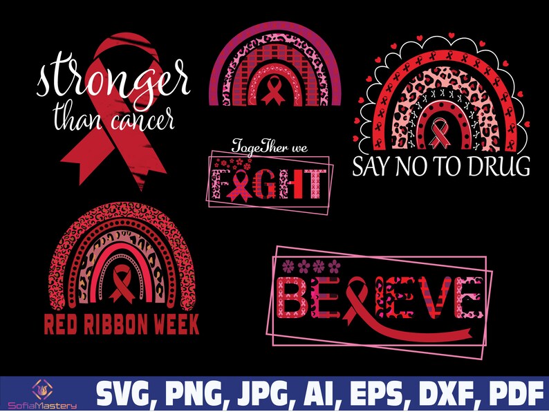 Red Ribbon Week Svg, No to Drugs SVG, Drug Free SVG, Anti-drug Svg, Red ...