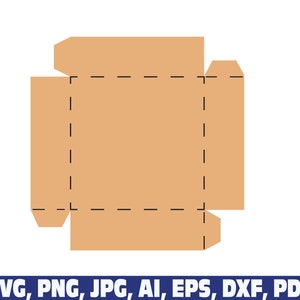 Square Box Template, Box Template Svg, Gift Box Template, Box Template ...