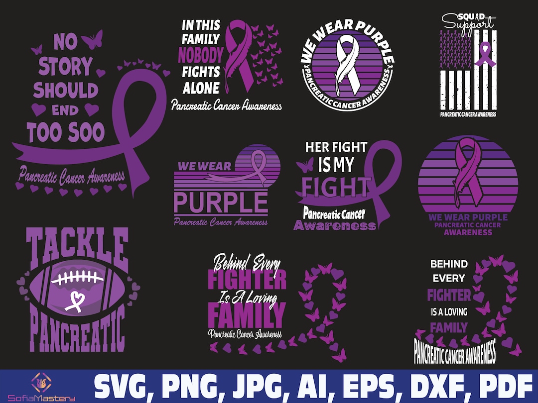 Pancreatic Cancer Ribbon Svg, Purple Ribbon Svg, Pancreatic Cancer ...