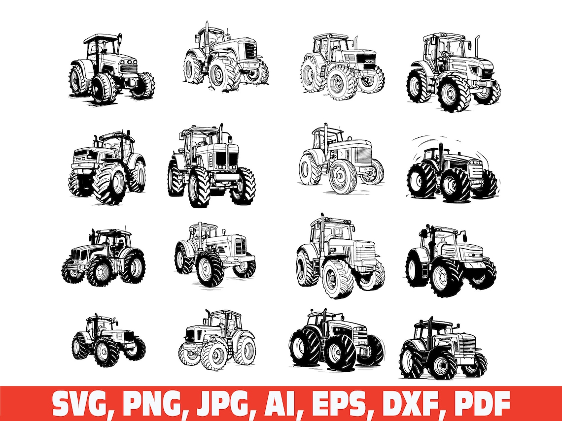 Tractor Svg, Farm Tractor Svg, Farm Svg, Tractor Svg File, Farm Tractor ...