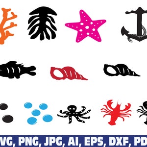 Sea Svg, Ocean Life SVG, Ocean Animal SVG, Under the Sea SVG, Corals ...