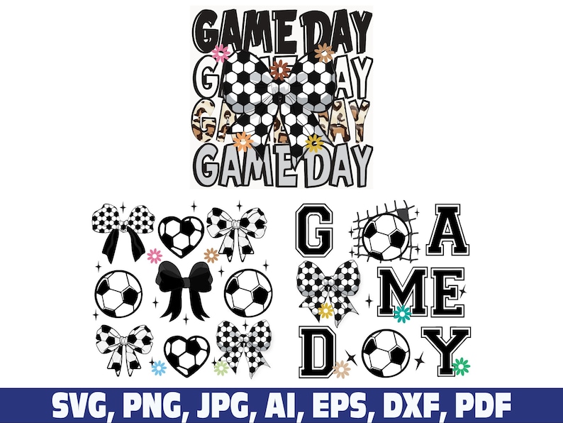 Soccer Svg Png Bundle, Game Day, Font Alphabet Letters Svg, Coquette ...