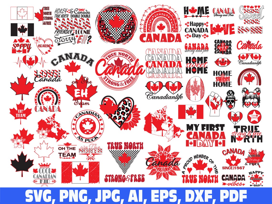 Canada Svg Png Bundle, Canada SVG, Canada PNG, Canada Shirt Design ...