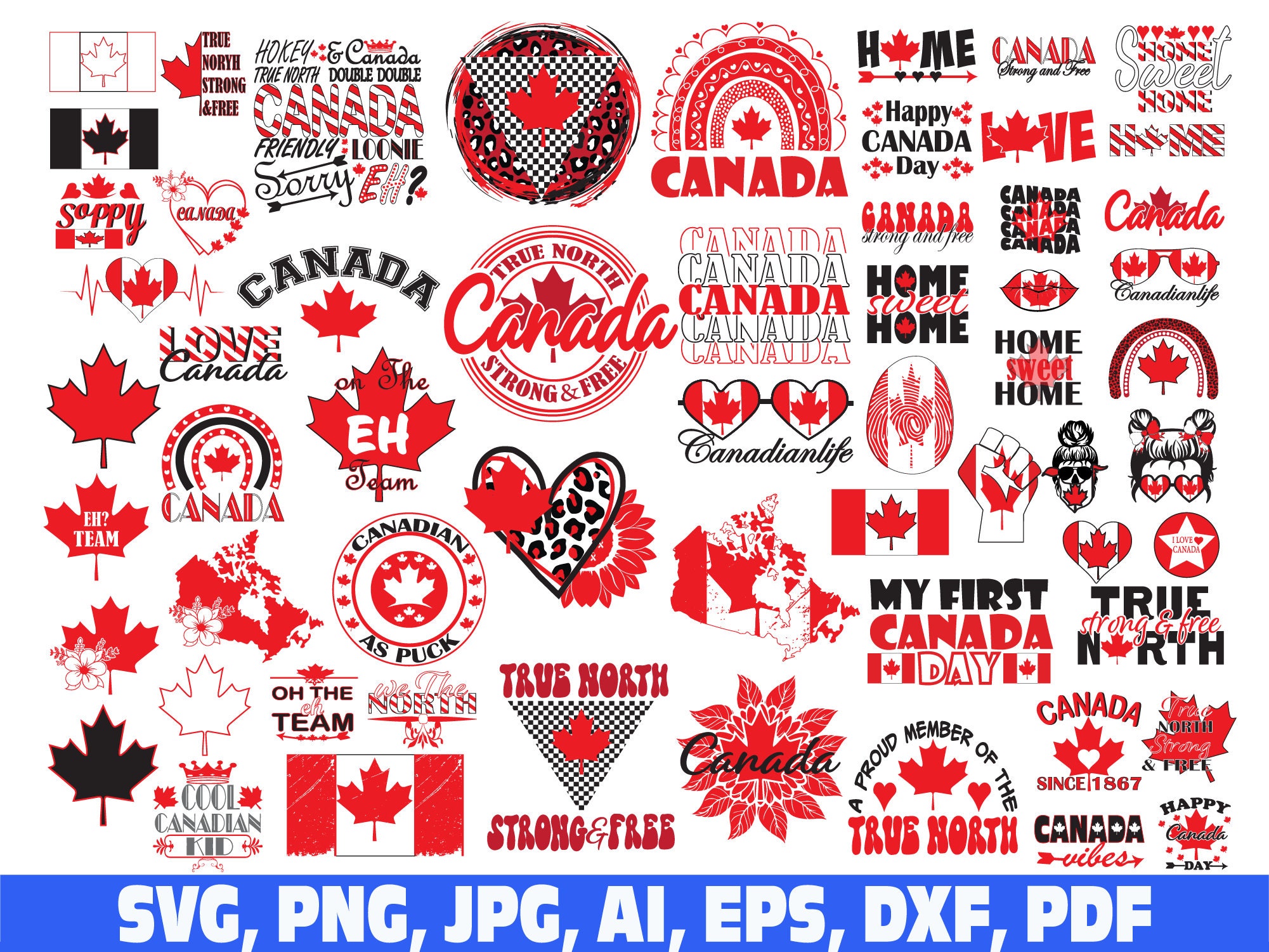 Canada Svg Png Bundle, Canada SVG, Canada PNG, Canada Shirt Design ...