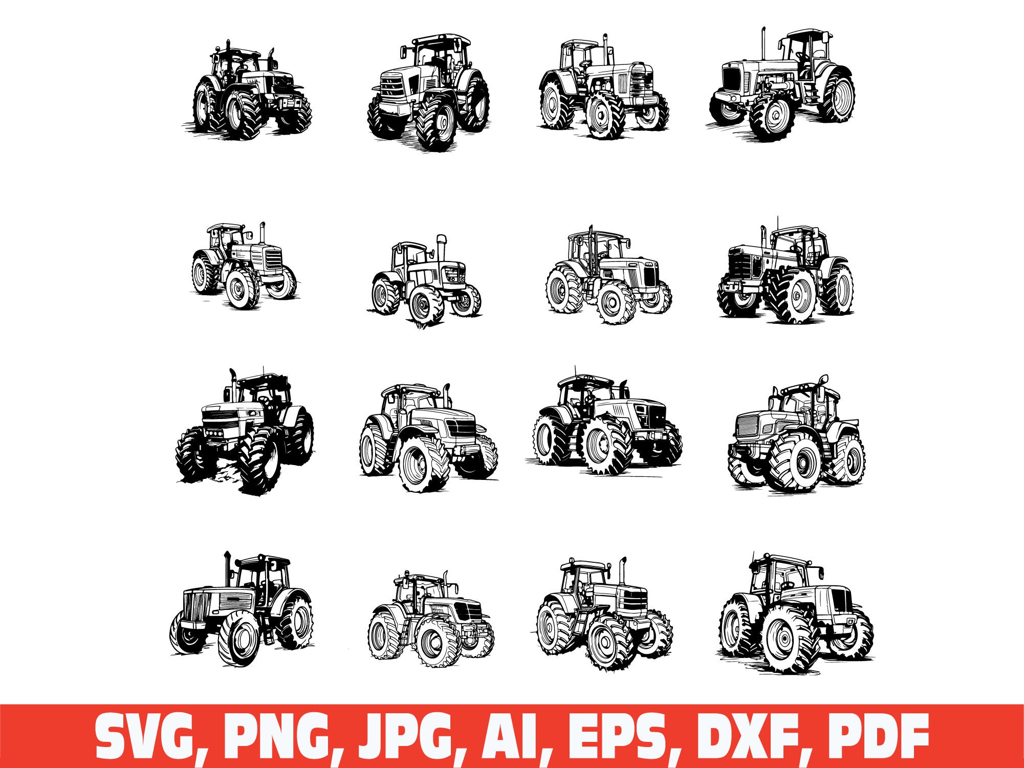 Tractor Svg, Farm Tractor Svg, Farm Svg, Tractor Svg File, Farm Tractor ...
