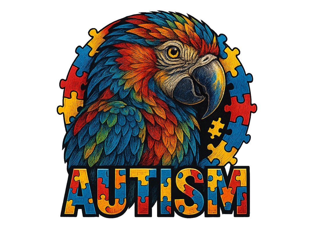 Autism Awareness Bird PNG - Etsy