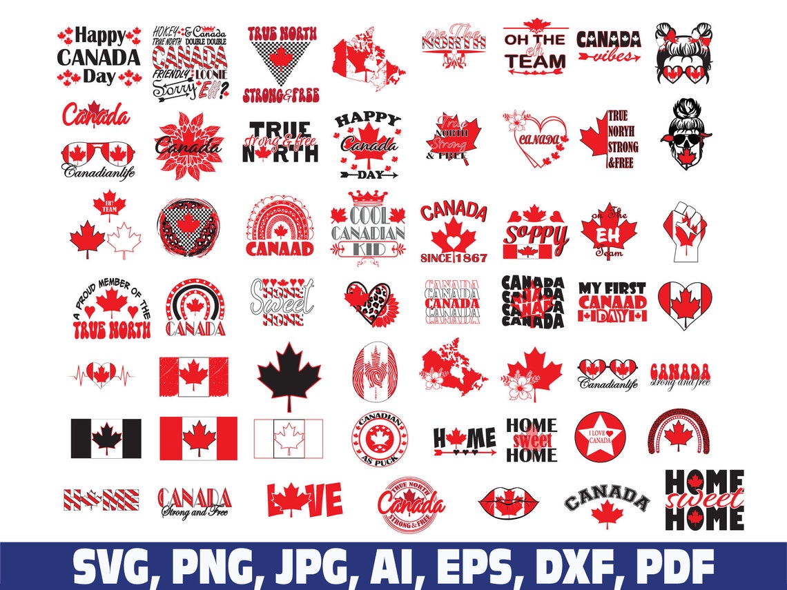 Canada Svg Png Bundle, Canada SVG, Canada PNG, Canada Shirt Design ...
