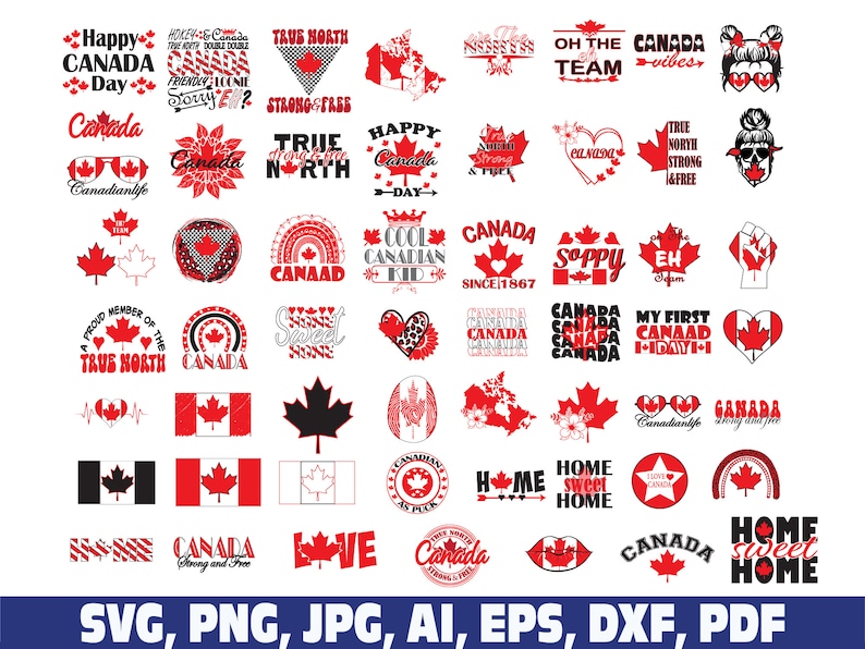 Canada Svg Png Bundle, Canada SVG, Canada PNG, Canada Shirt Design ...