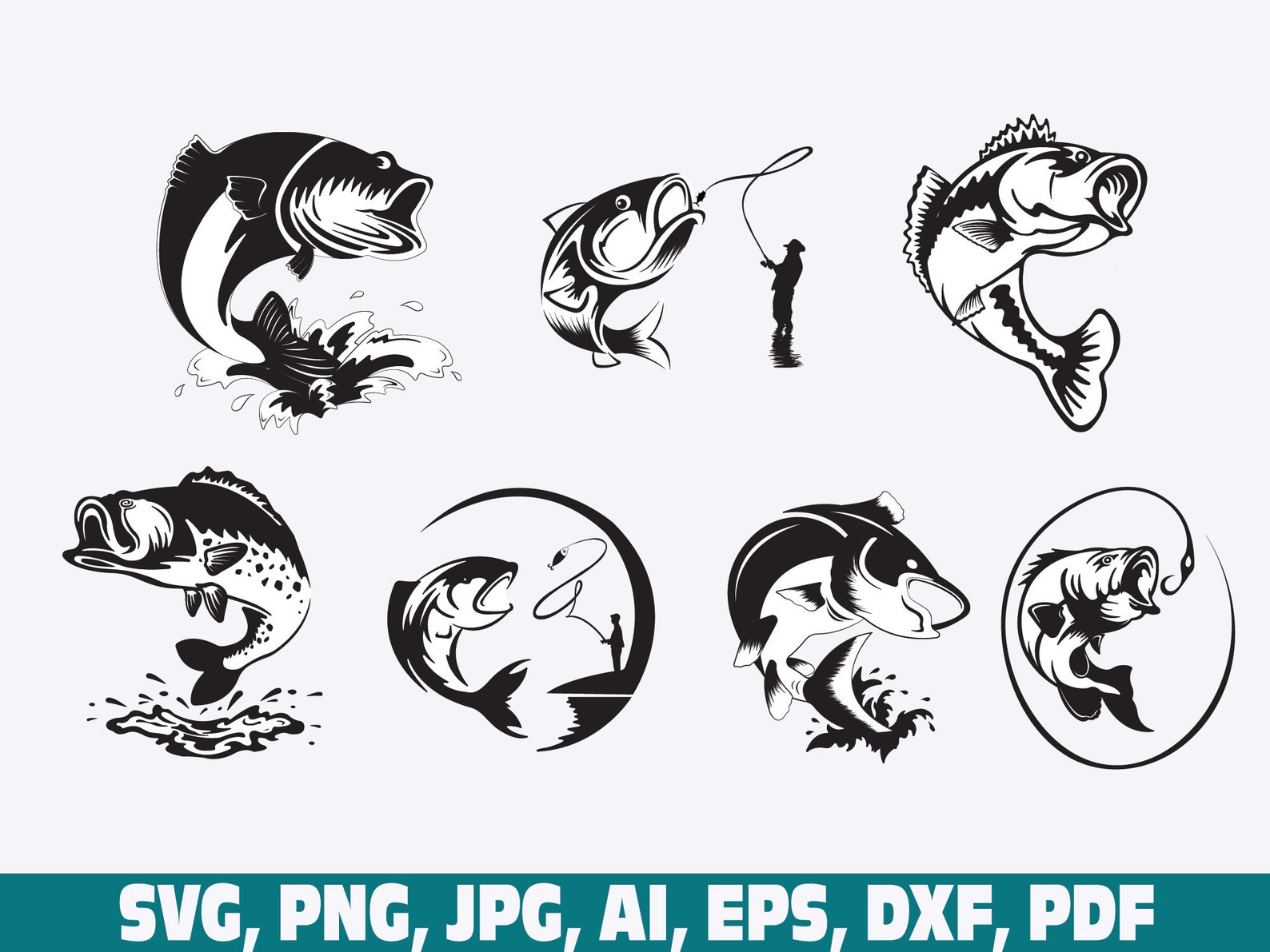 Fisherman Catching Fish SVG, Fishing Name Frame Monogram Svg Png, Fish ...