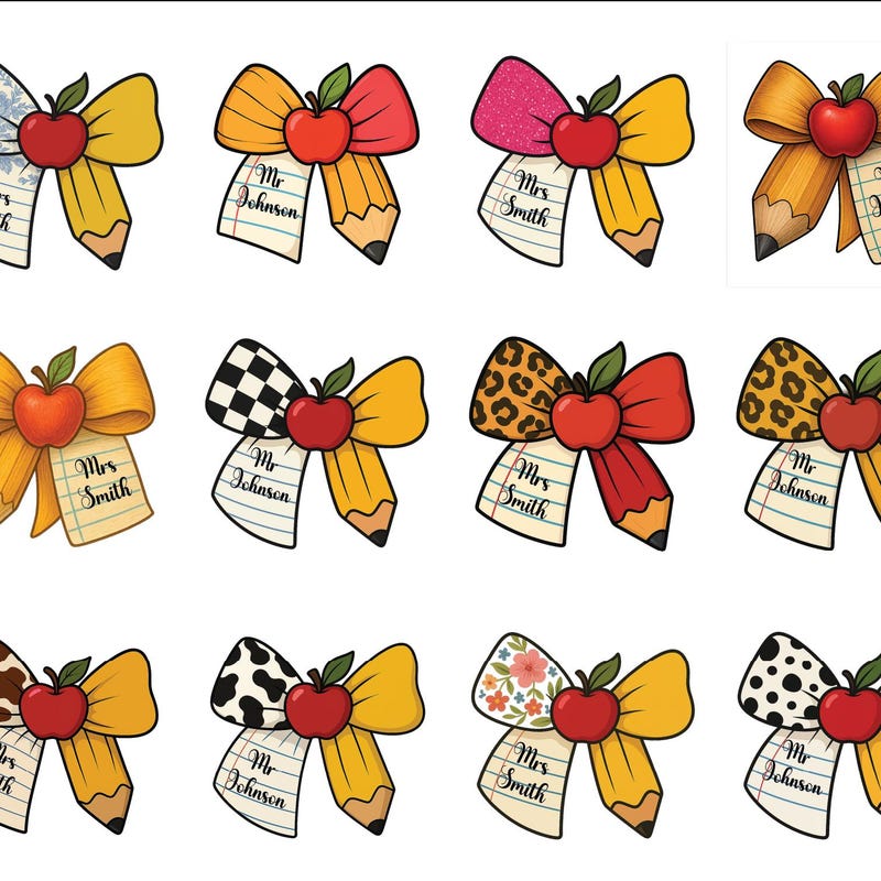 Pencil Bow Png - Etsy