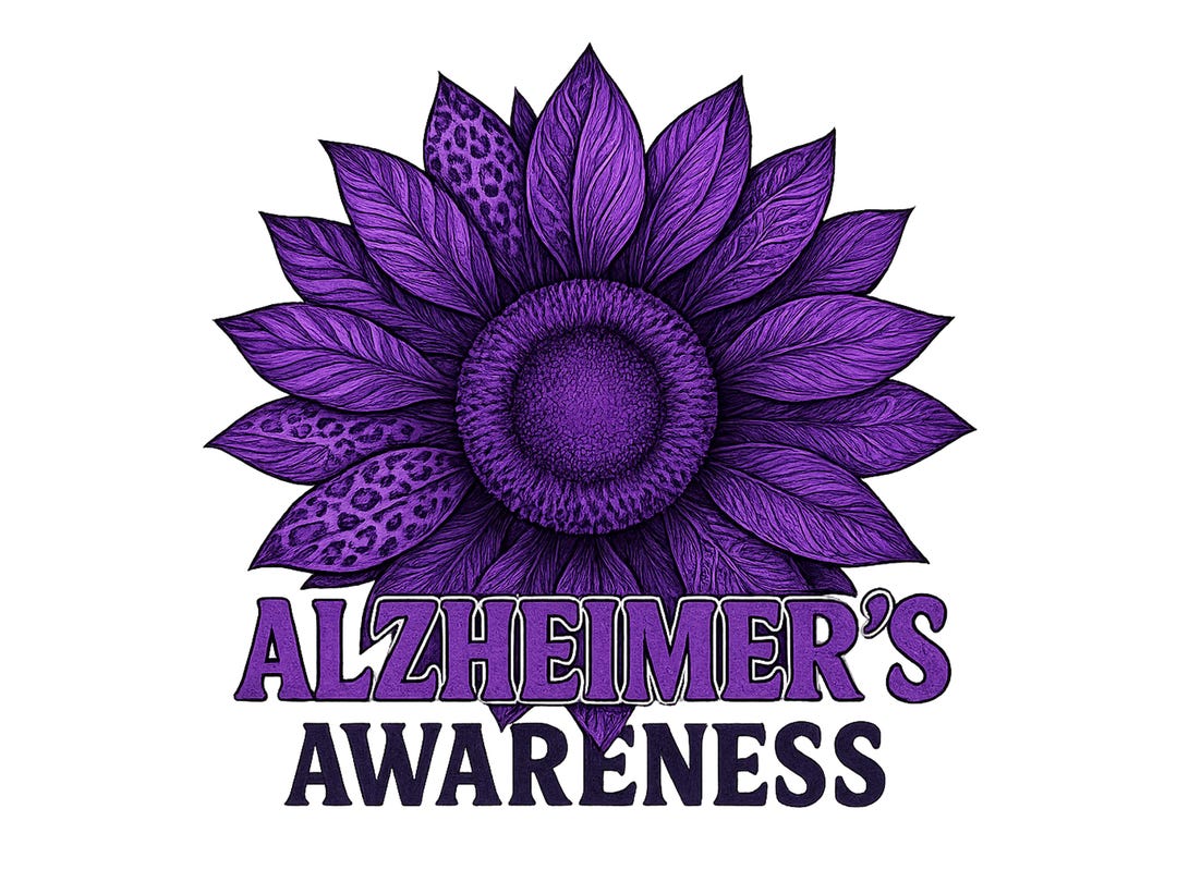Alzheimers Awareness PNG, Purple Ribbon Design, Memory Matters, Support ...