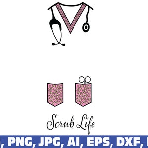 Scrub Life Glitter Pen Wraps Png Svg, Window Pen BOX TEMPLATE, Glitter ...