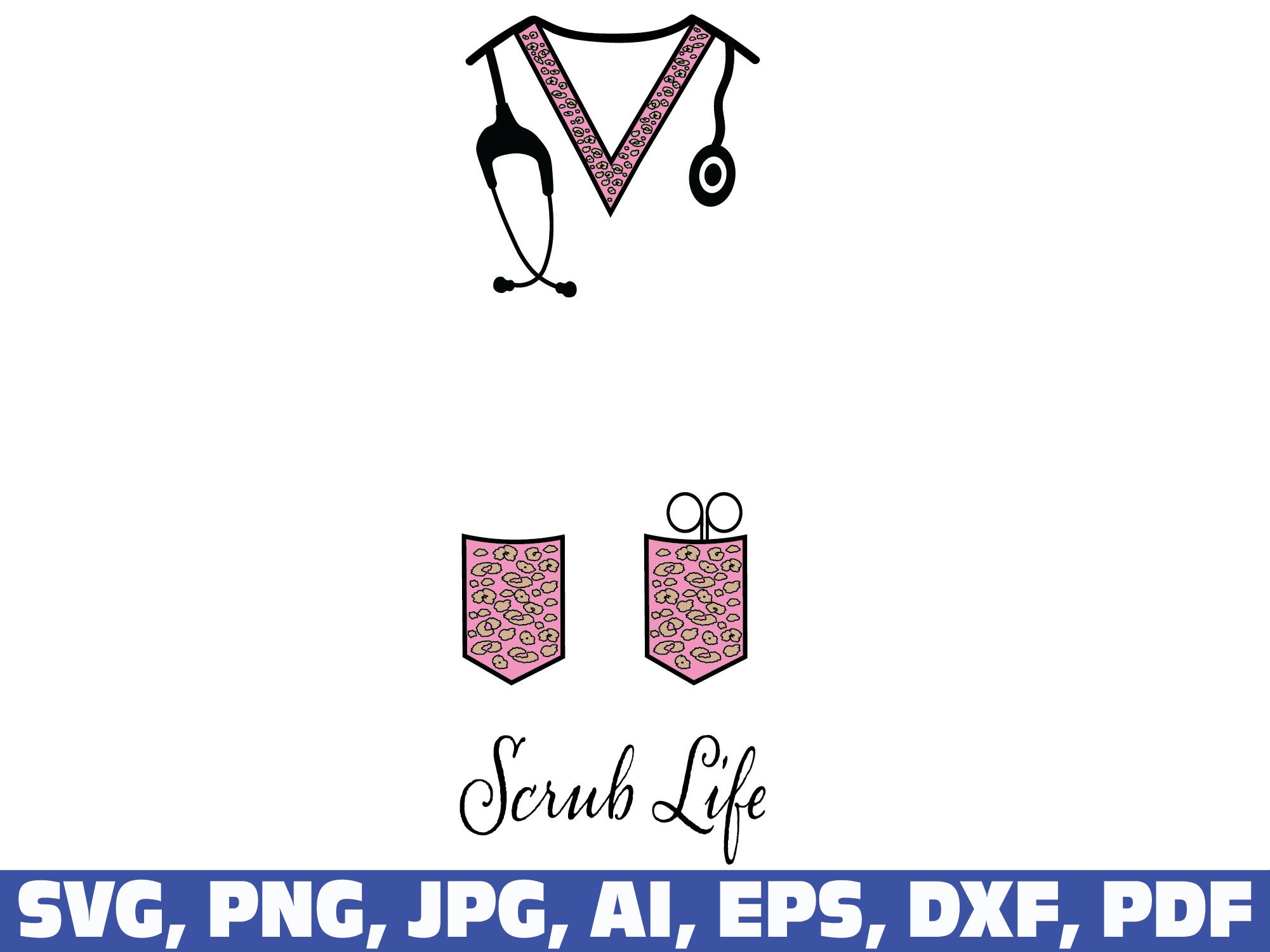 Scrub Life Glitter Pen Wraps Png Svg, Window Pen BOX TEMPLATE, Glitter ...
