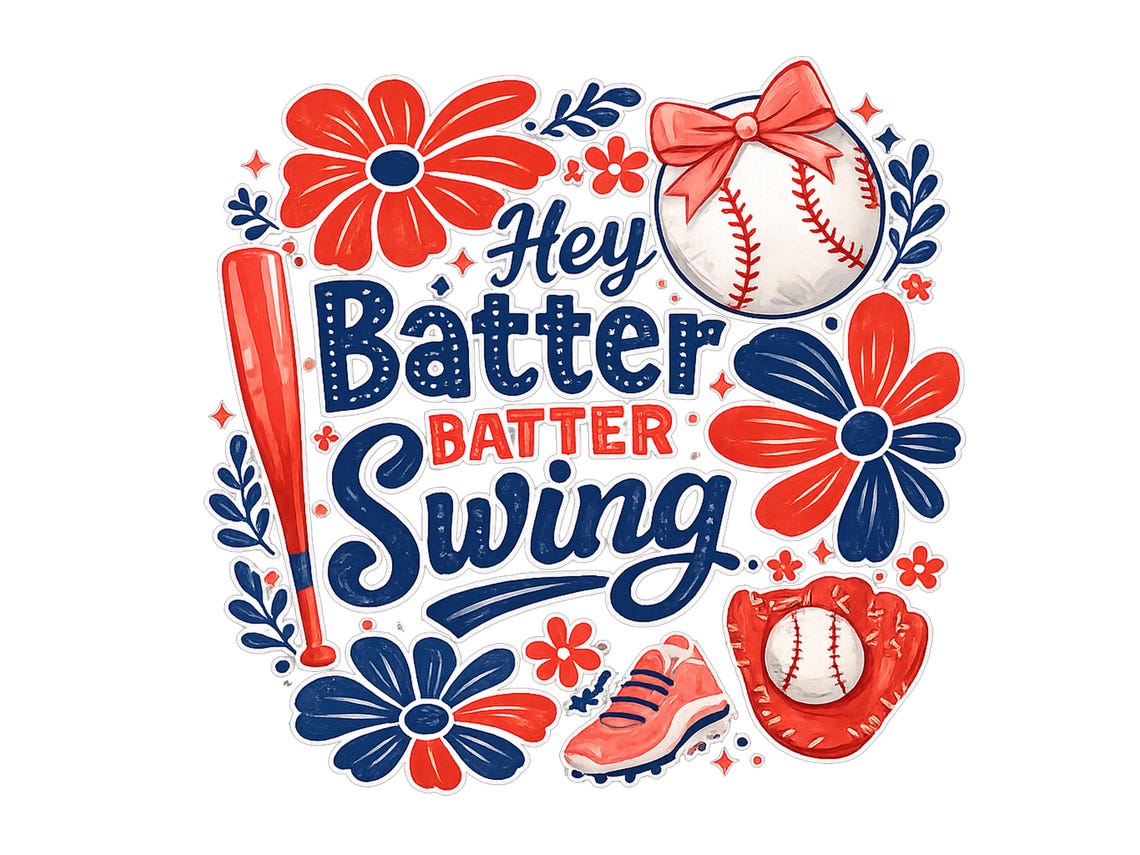 Boho Baseball Batter Swing PNG, Sublimation Design, Baseball Clipart ...